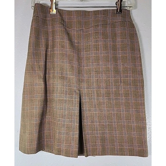 Casual Corner | Skirts | Casual Corner Pencil Skirt Tan Plaid With Slip ...